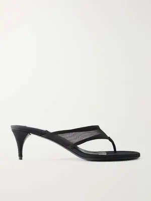 Alaïa Infra 55 Tulle Sandals - Black