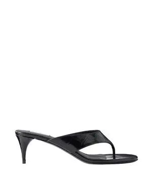Alaïa Croc-effect Leather Sandals - Black