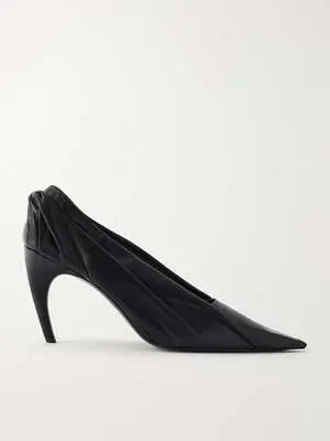 Khaite Eve 85 Leather Pumps - Black