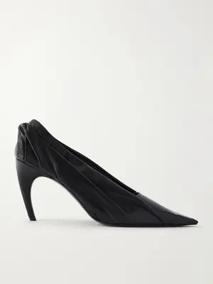 Khaite Eve 85 Leather Pumps - Black