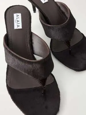 Alaïa Infra 55 Calf Hair Sandals