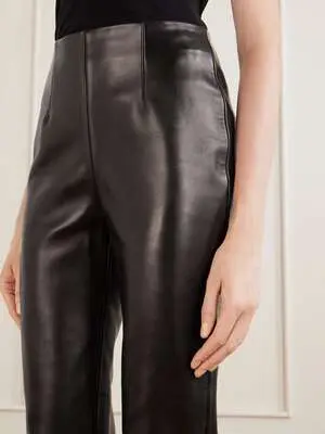 Khaite Ryden Leather Straight-leg Pants