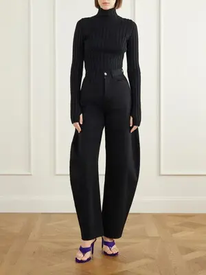 Alaïa Calf Hair Thong Sandals