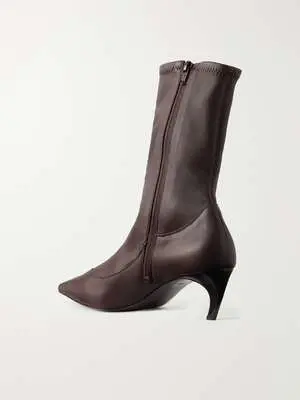 Khaite Valerie 55 Leather Ankle Boots