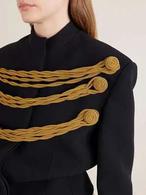Khaite York Cord-detailed Crepe Jacket