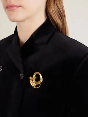 Khaite Monkey Brooch In Tone