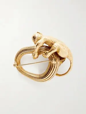 Khaite Monkey Brooch In Tone