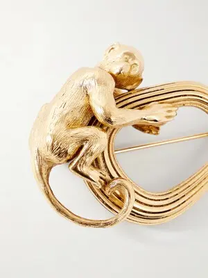 Khaite Monkey Brooch In Tone