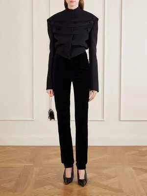 Khaite York Cord-detailed Crepe Jacket