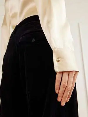 Khaite Ivy Satin Shirt