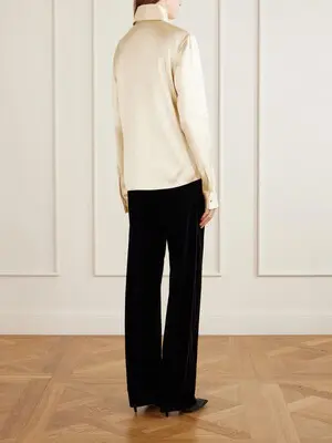 Khaite Satin Shirt - Neutrals