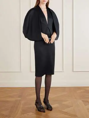 Khaite Dakota Crepe-satin Midi Dress