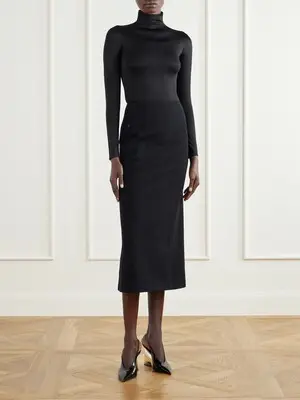 Alaïa Wool-felt Midi Skirt