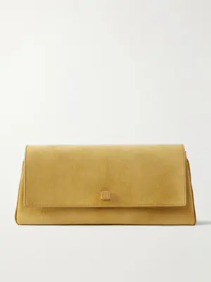 Khaite Audrey Suede Clutch - Yellow