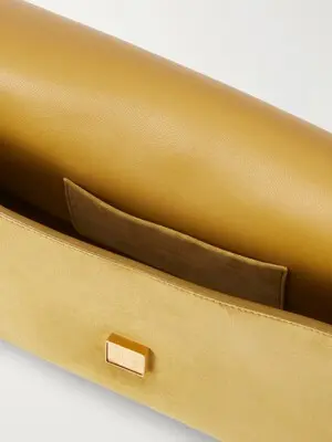 Khaite Audrey Suede Clutch - Yellow