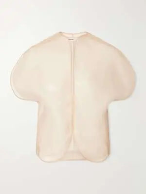 Khaite Briar Silk-organza Blouse - Ivory