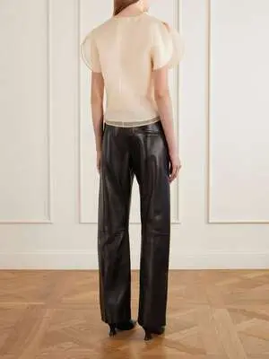Khaite Briar Silk-organza Blouse - Ivory