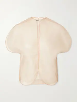 Khaite KHAITE Briar Silk-Organza Blouse Neutrals
