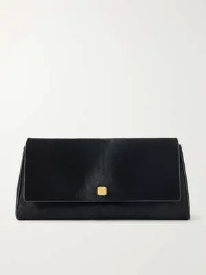 Khaite Audrey Calf Hair Clutch - Black