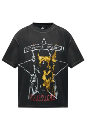 REPRESENT T-shirt With Colorful Print - Black