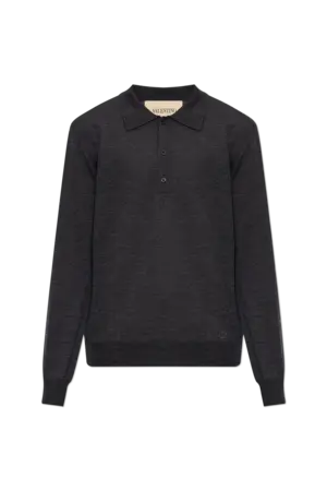 Valentino Garavani Wool Long-sleeve Polo