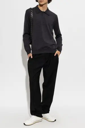 Valentino Garavani Wool Long-sleeve Polo