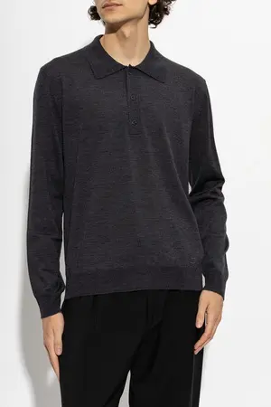 Valentino Garavani Wool Long-sleeve Polo