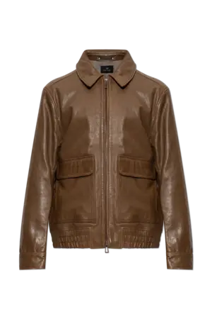 Paul Smith Leather Jacket In ‘vintage’ Style - Brown