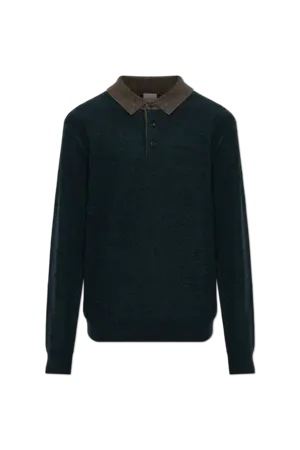 Paul Smith Wool And Silk Blend Long Sleeve Sweater - Green