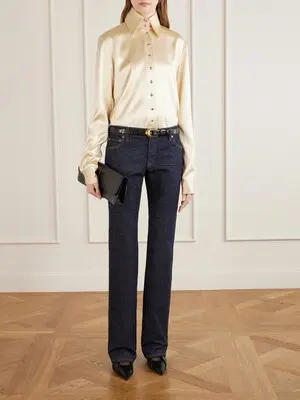 Khaite Conforti Mid-rise Bootcut Jeans