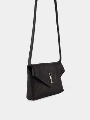 Saint Laurent Lambskin Cassandre Envelope Messenger Bag