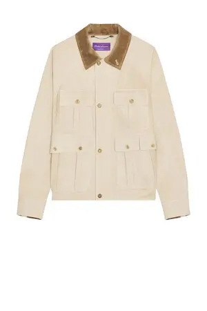Ralph Lauren Purple Label Suede Zip-up Jacket