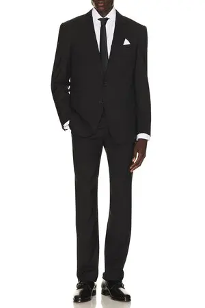 Ralph Lauren Purple Label Serge Suit In Blue - Black