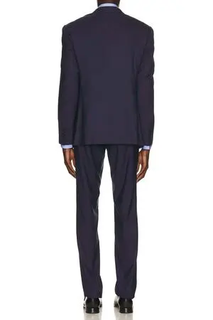 Ralph Lauren Purple Label Serge Suit In Blue