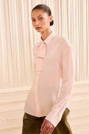 Ulla Johnson Lise Long Sleeve Silk Blouse