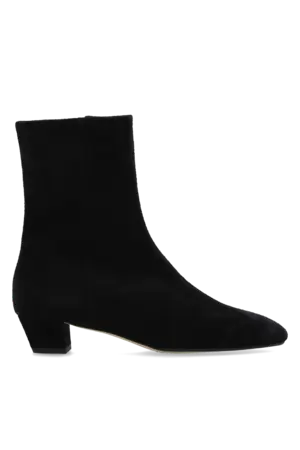 AeydĒ Suede Heeled Ankle Boots ‘yasmin - Black
