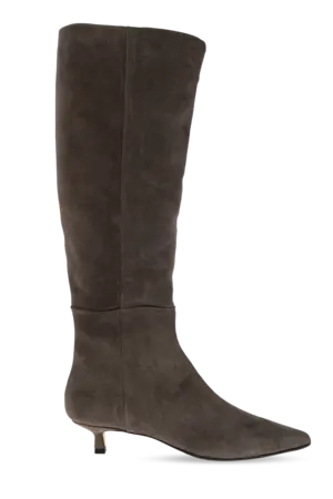 AeydĒ Suede Heeled Boots ‘sabrina - Grey