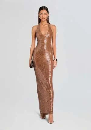 Retrofete Lolly Sequin Maxi Dress