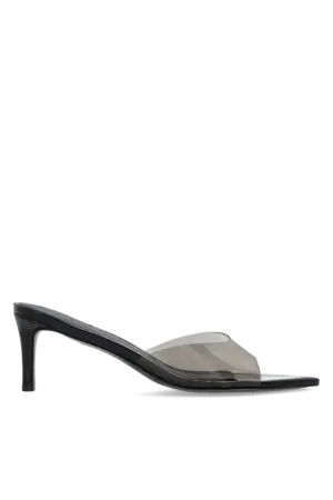 BLACK SUEDE STUDIO Belle 60’ Heeled Mules - Black