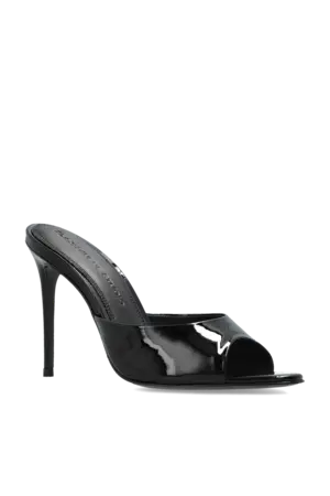 BLACK SUEDE STUDIO Jazz 100 Heeled Mules - Black