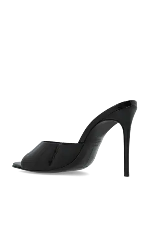 BLACK SUEDE STUDIO Jazz 100 Heeled Mules - Black