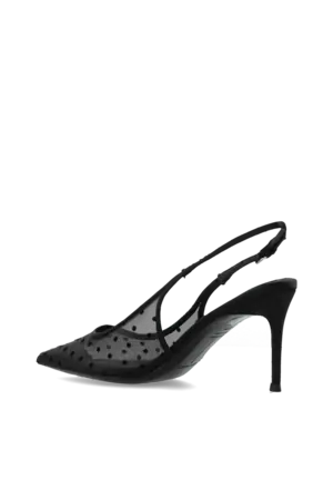 BLACK SUEDE STUDIO Marina 80 Slingback Heels - Black