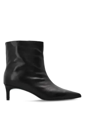 BLACK SUEDE STUDIO Trina 50' Heeled Ankle Boots - Black