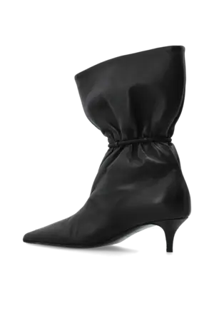 Balmain Leather Heeled Ankle Boots