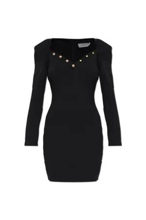 Balmain Dress With Shoulder Pads - Black