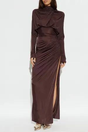 Balmain Long Dress With Shoulder Pads