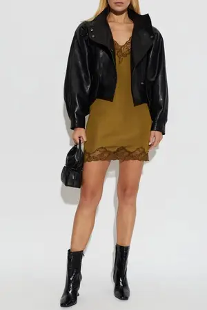 Balmain Leather Wedge Ankle Boots