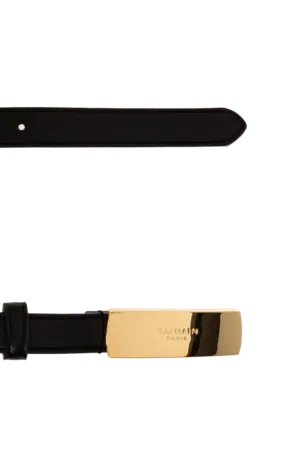 Balmain Leather Belt With Logo