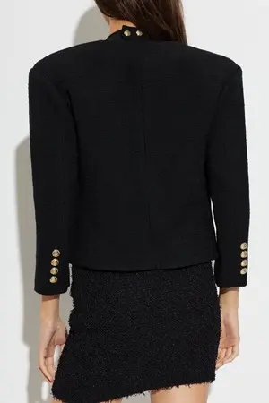 Balmain Tweed Blazer With Shoulder Pads
