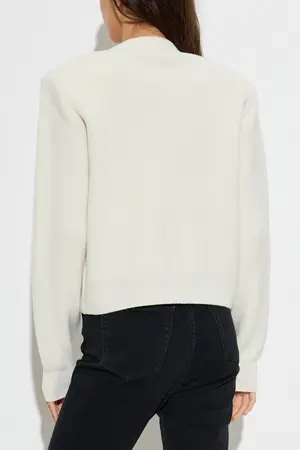 Balmain Wool Cardigan With Shoulder Pads